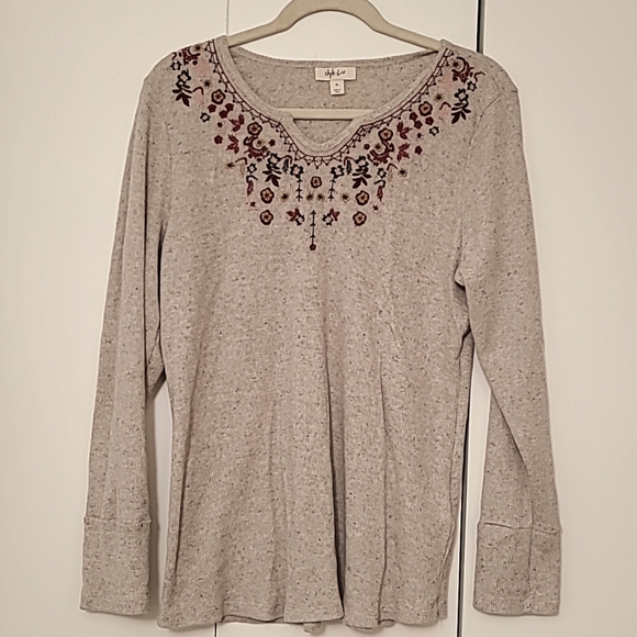 Style & Co. | Tops | Oatmeal Gray Thermal | Poshmark